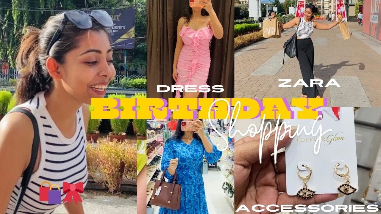 Birthday shopping🎀 🛍️ | Dress+Bag+Acccessories+Heels | Shubhra Kar ...