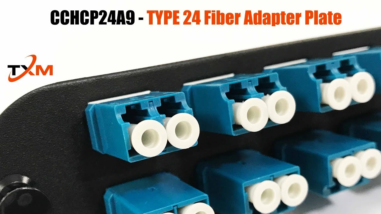 CCH-CP24-A9 - ADAPTER PLATE 24 FIBER LCU SINGLE MODE DUPLEX - YouTube