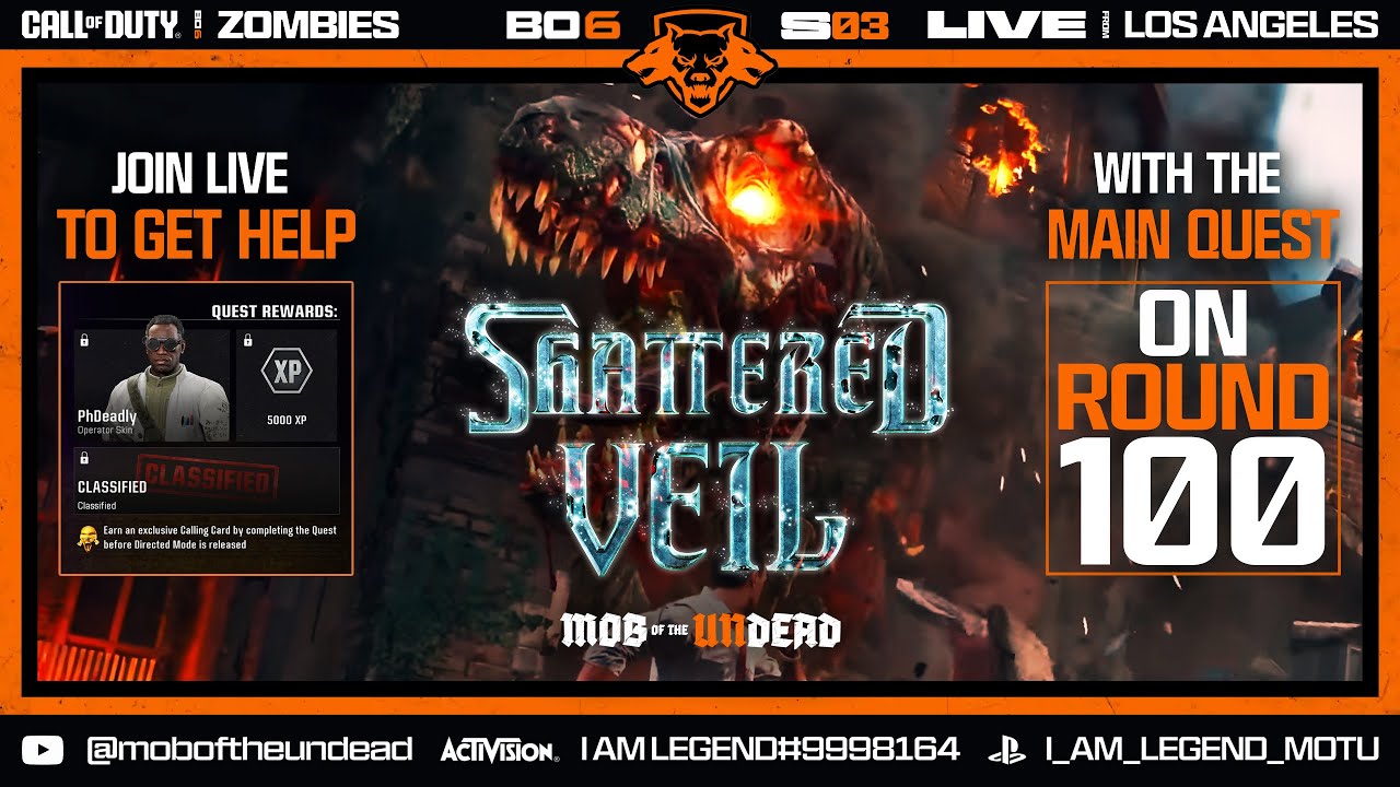 🔴 LIVE - COD BO6 ZOMBIES: SHATTERED VEIL - COMPLETING THE MAIN QUEST ON ...