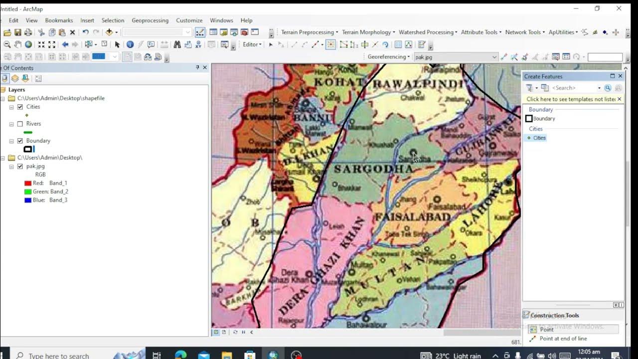 How to Create Shapefiles and Digitization in ArcMap [Hindi/Urdu] (Lecture_2) - YouTube