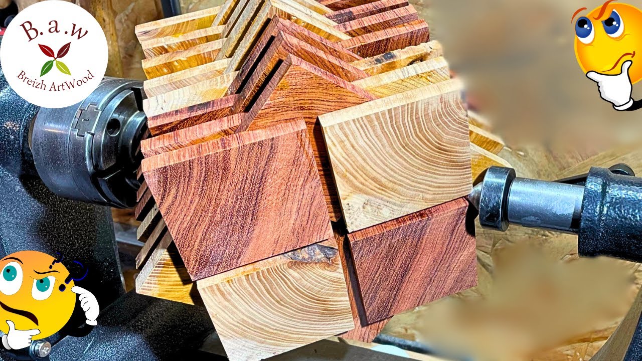 Woodturning :Crafting a Super DESIGN Piece with GEOMETRIC Innovation😳 ...