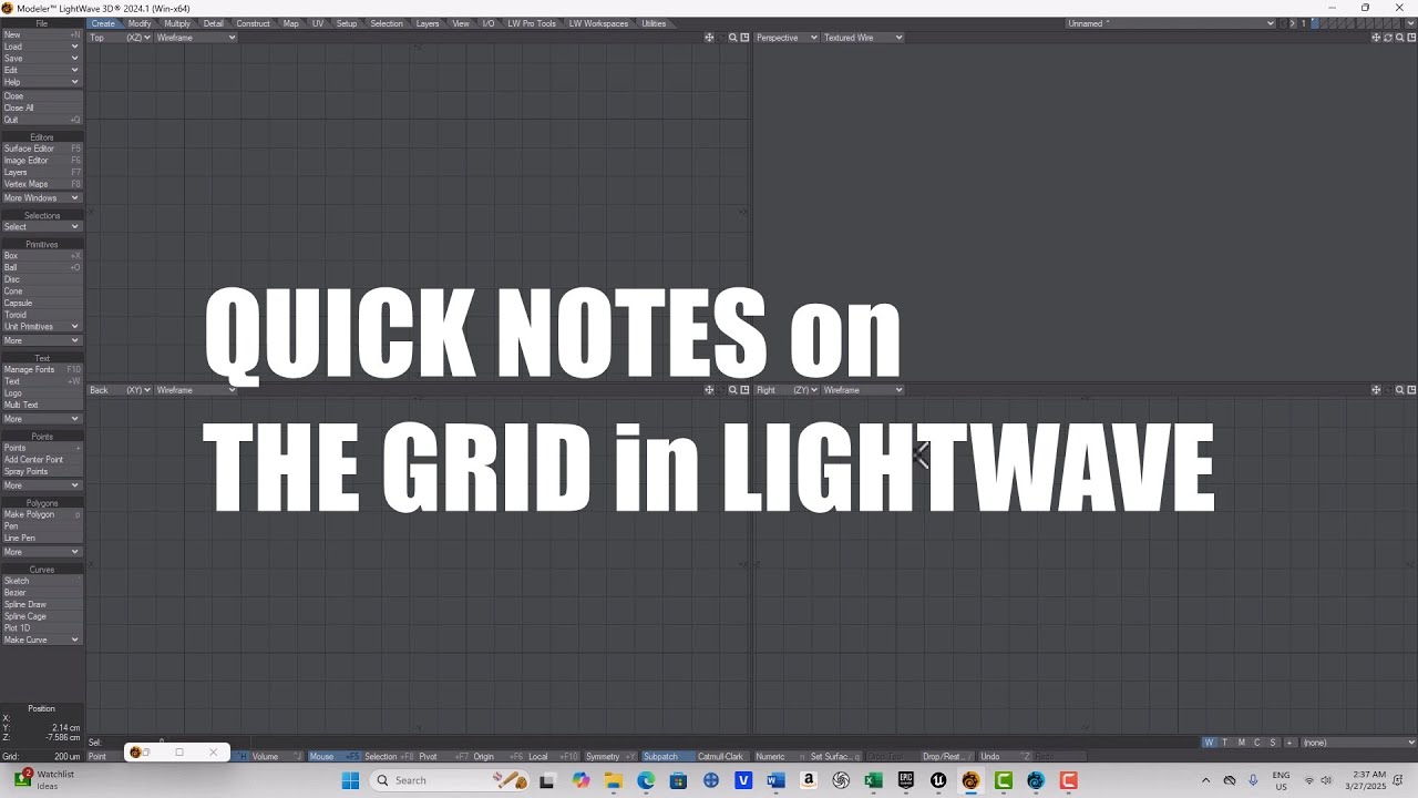 Quick Notes on The Grid in LightWave - YouTube