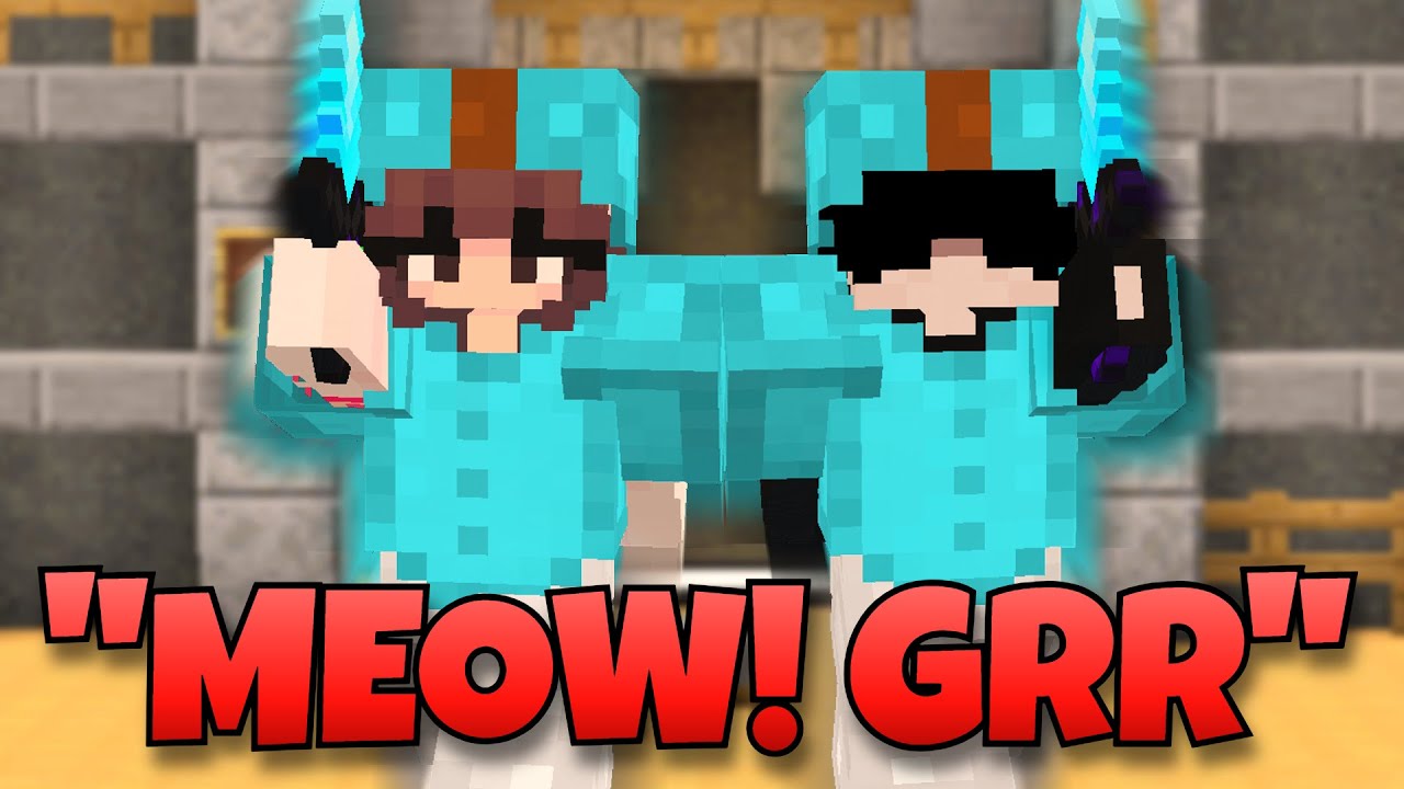 Carrying an E-Kitten in Minecraft Bedwars - YouTube