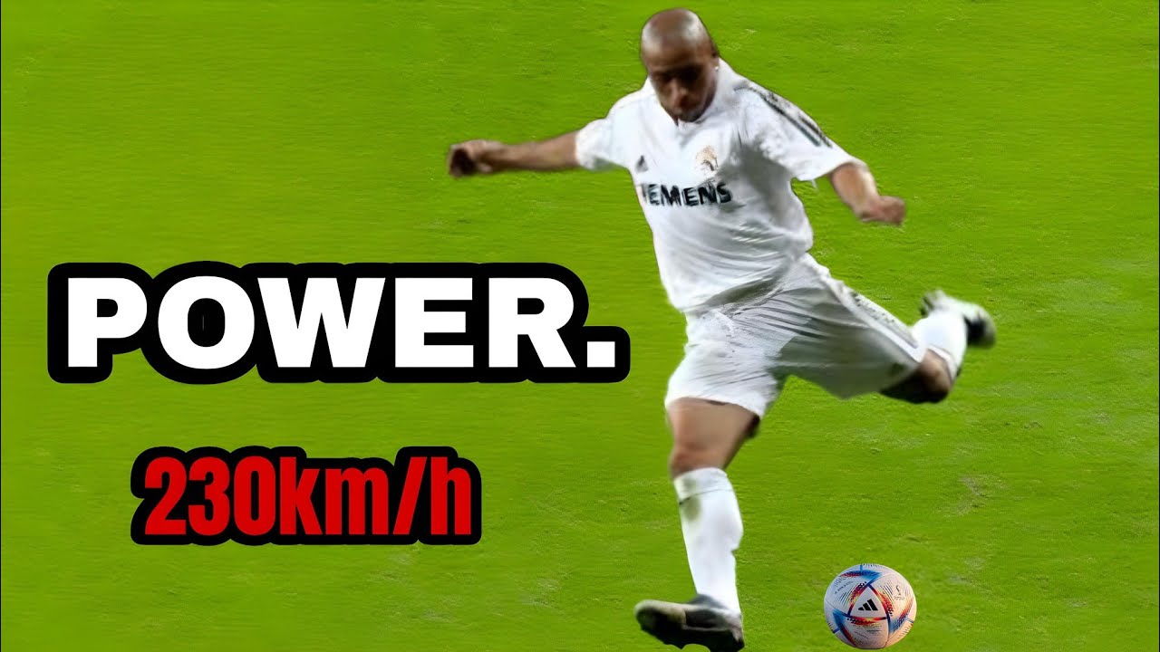 Roberto Carlos - the most powerful shots in football? - YouTube