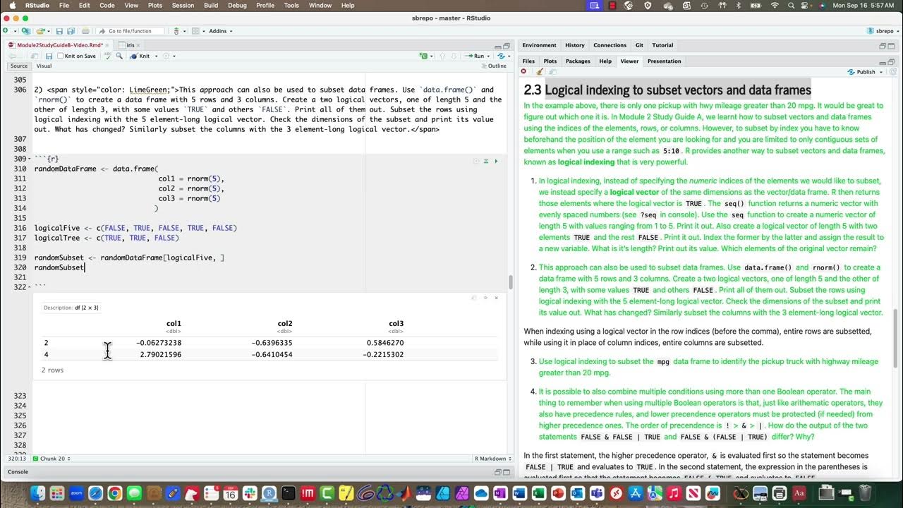 Logical Indexing - YouTube