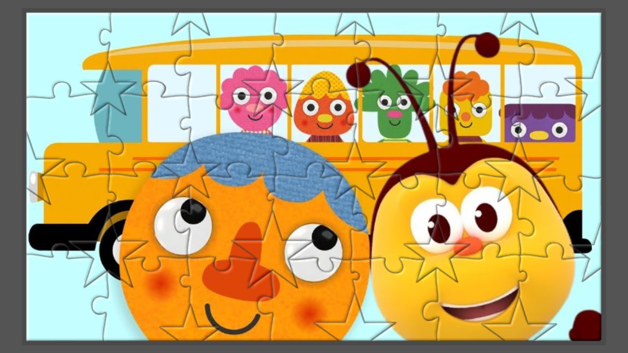 The Wheels On The Bus | Puzzle | Nursery Rhymes | Noodle & Pals feat ...