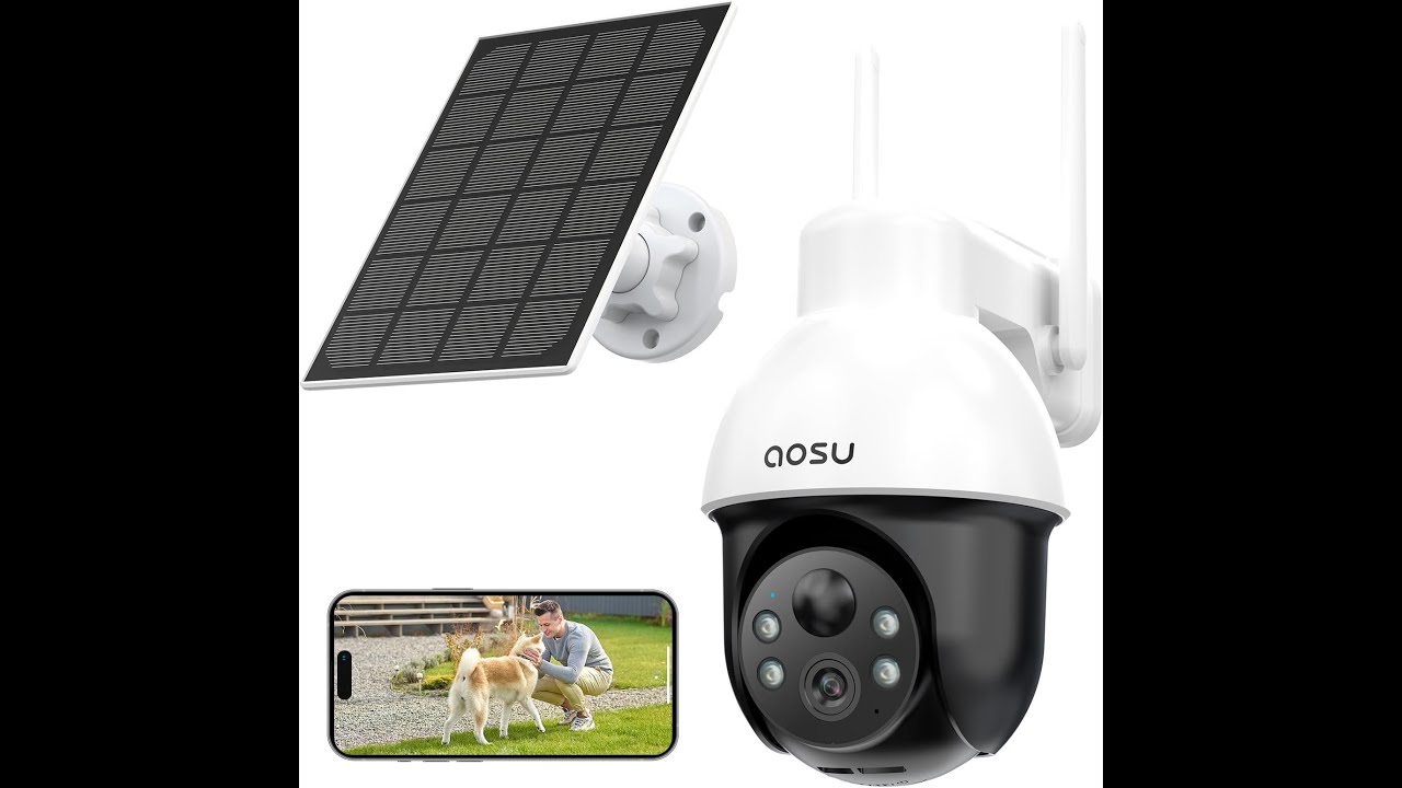 AOSU Solar Security Camera Review: Ultimate Wireless Protection? - YouTube
