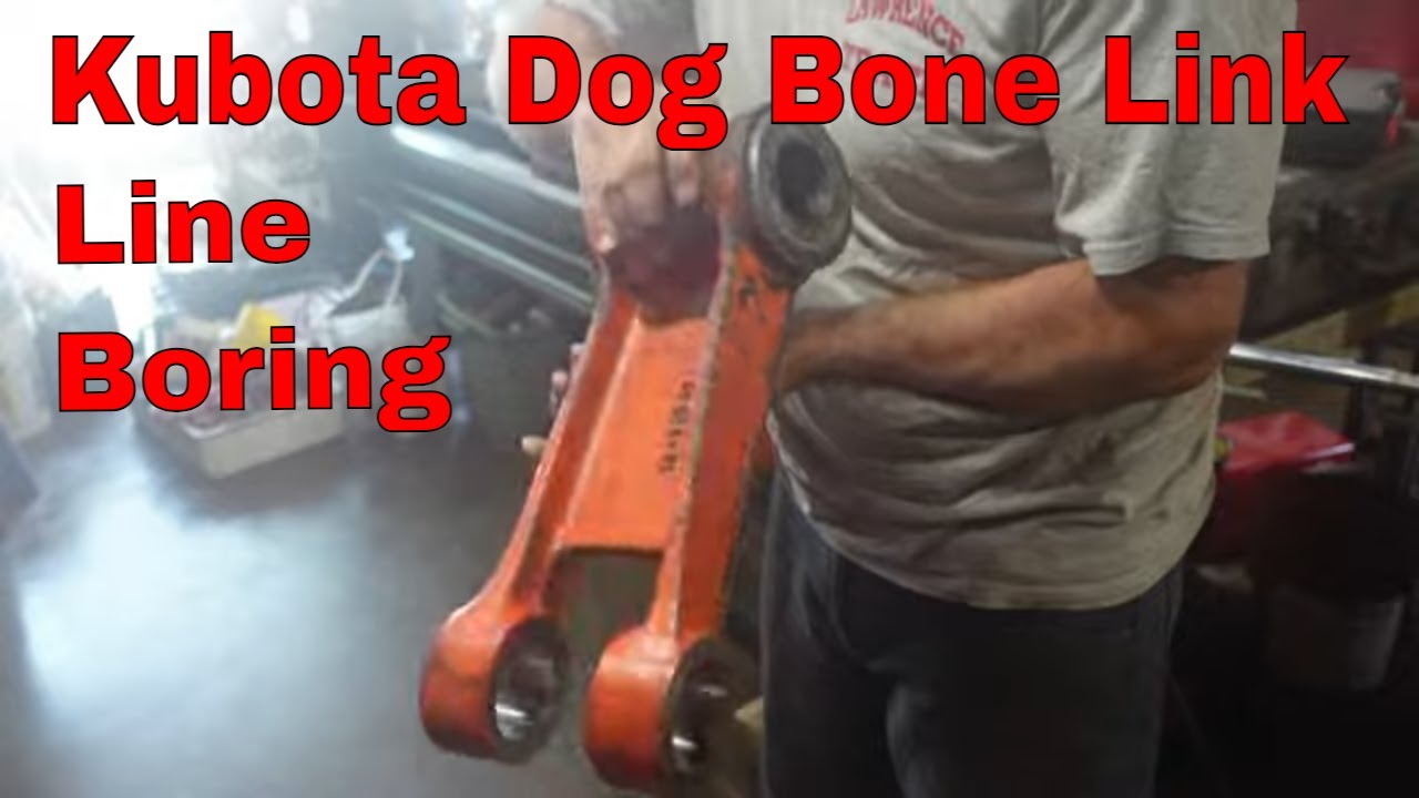 Kubota dog bone link Line Boring - YouTube