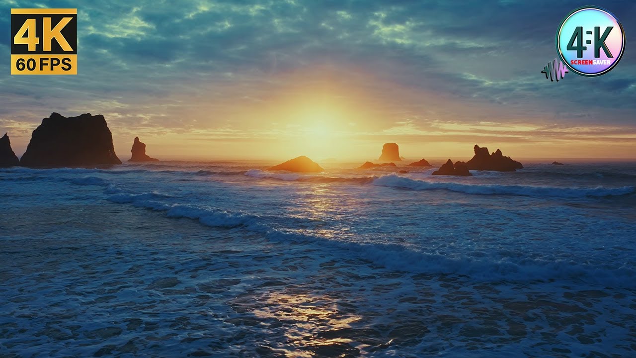 SCREENSAVER 4K 60 FPS | Mac OS Screensaver "Oregon Sunset" | 3 Hours ...