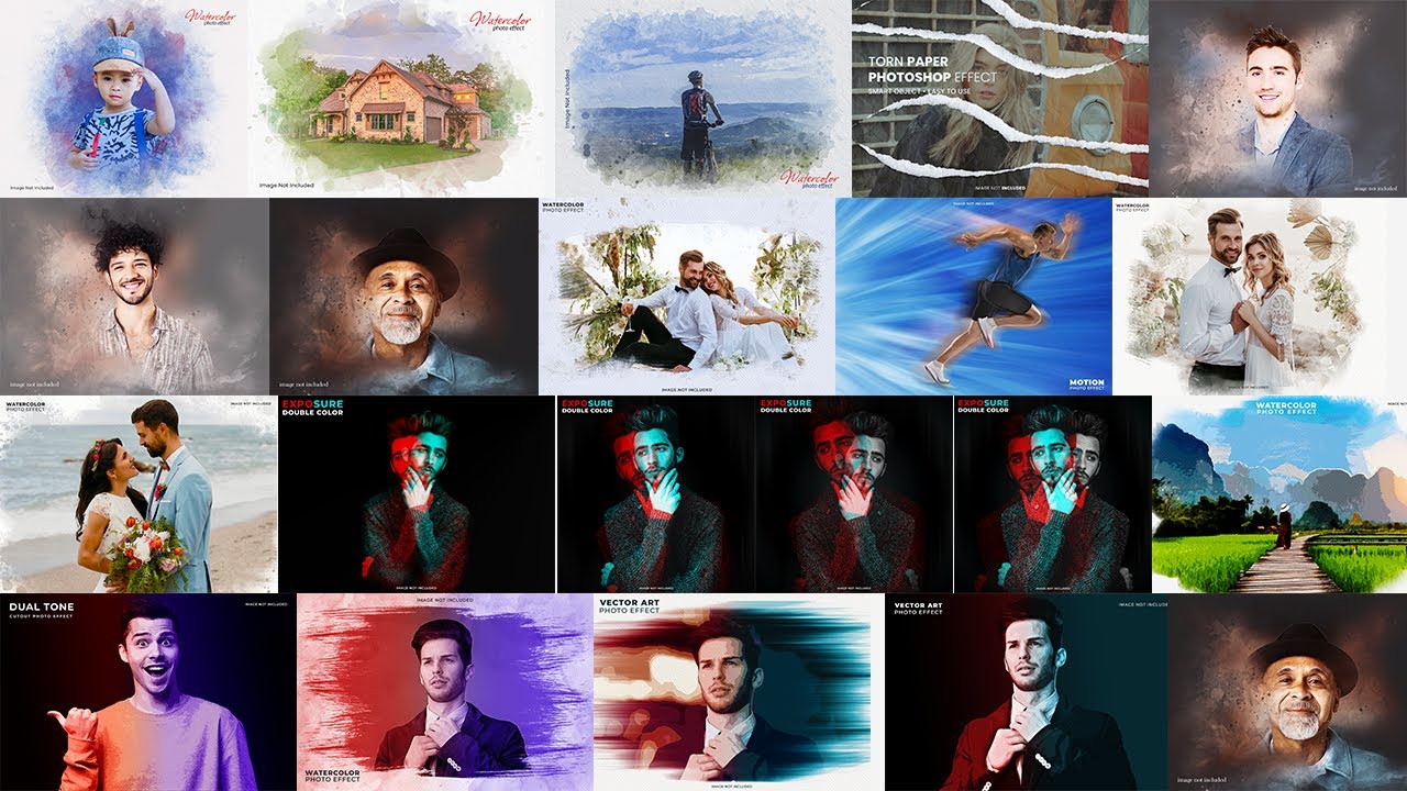 2023 Photo Effect Bundle Download In PSD Files |English| |Photoshop ...