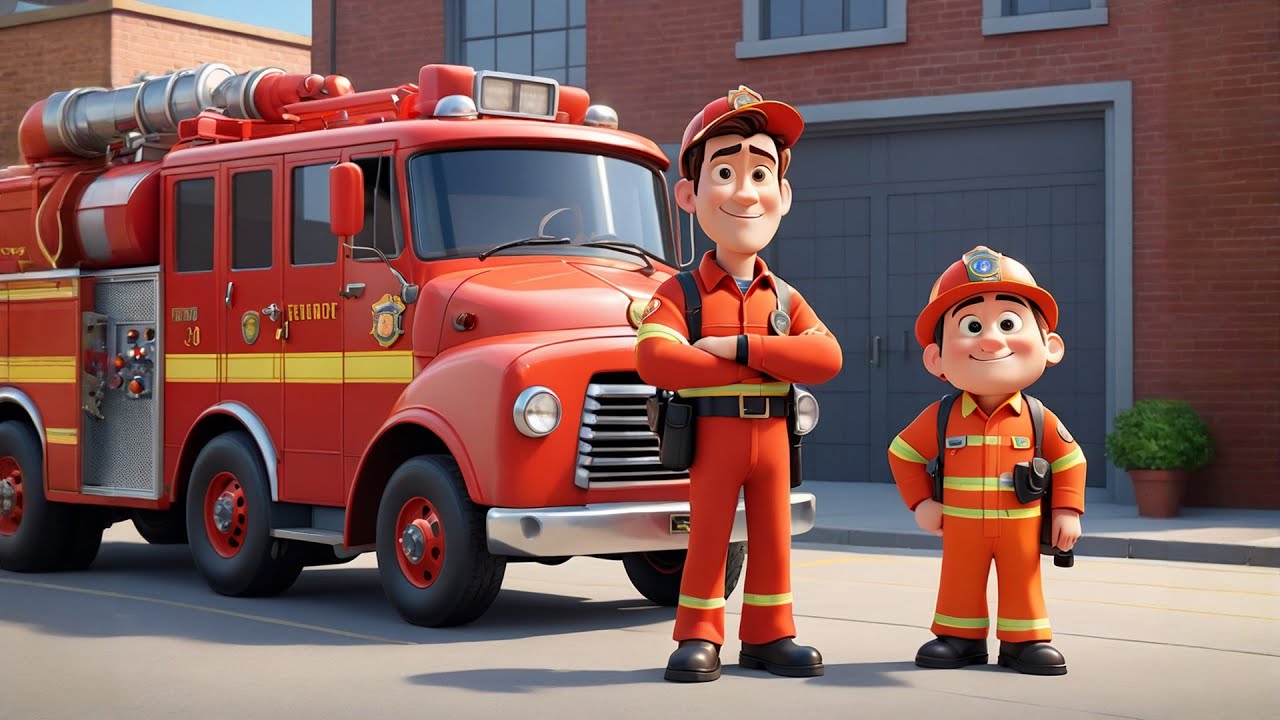 fire kids+The Kids learn about firefighting and drive a real fire truck ...
