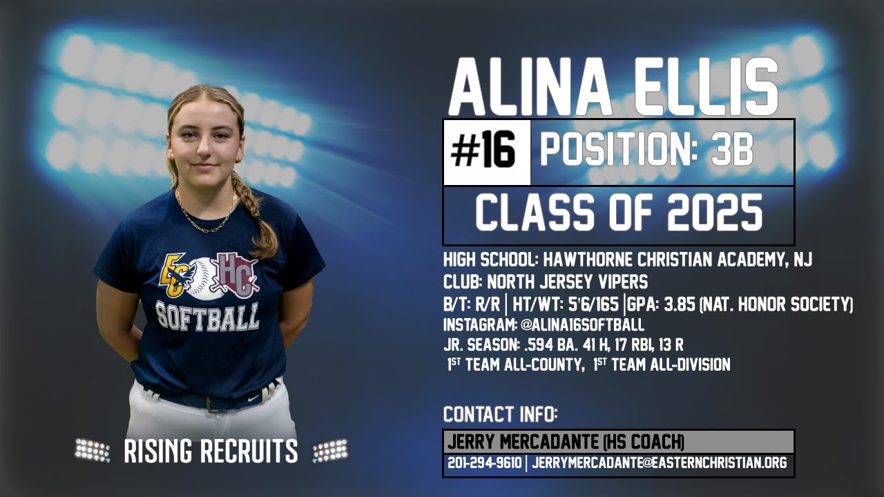 Alina Ellis (Class of 2025) Softball Skills Reel - YouTube