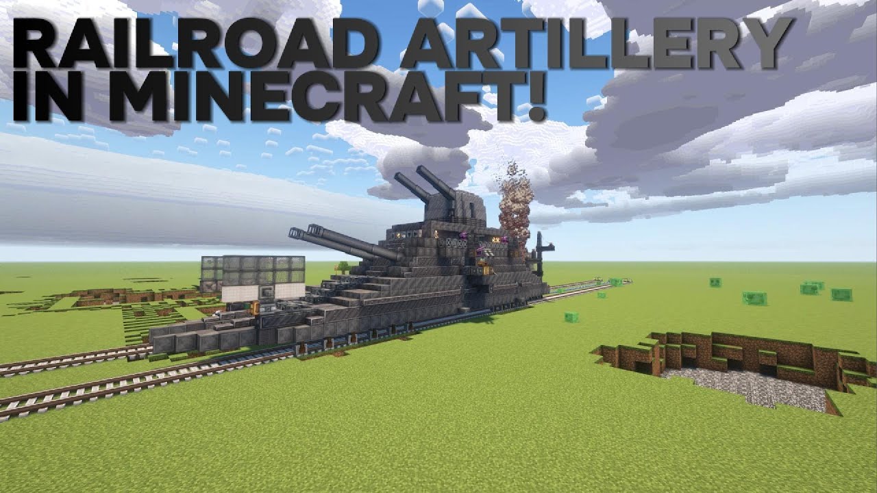 GIANT ARTILLERY IN MINECRAFT CREATE MOD! - YouTube