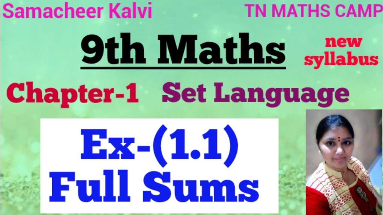 9th TN Maths EX-(1.1)all sums, Chapter-1 [SET LANGUAGE]|new syllabus ...