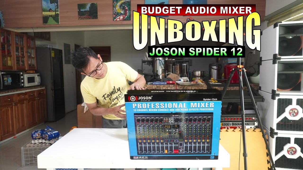 UNBOXING Joson Spider 12 Channel Audio Mixer + Sound Test Maporm at ...