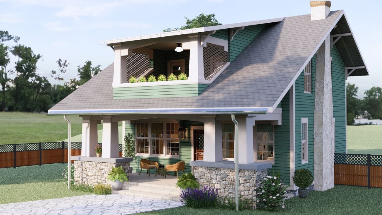 26'x19' (8x6m) Small and Sweet: Exploring a Cute Craftsman-Style Small ...