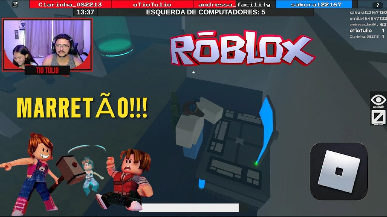 Marretão Roblox - Tio Túlio e Maria Clara - YouTube