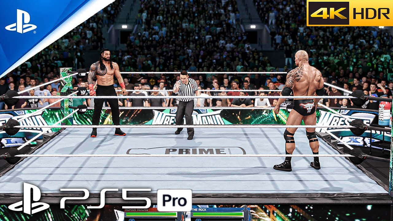 WWE 2K25 - Final Boss The Rock vs Roman Regins | Ultra Graphics ...