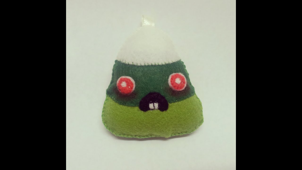 Halloween:How To Make A Zombie Candy Corn Plushie Tutorial - YouTube