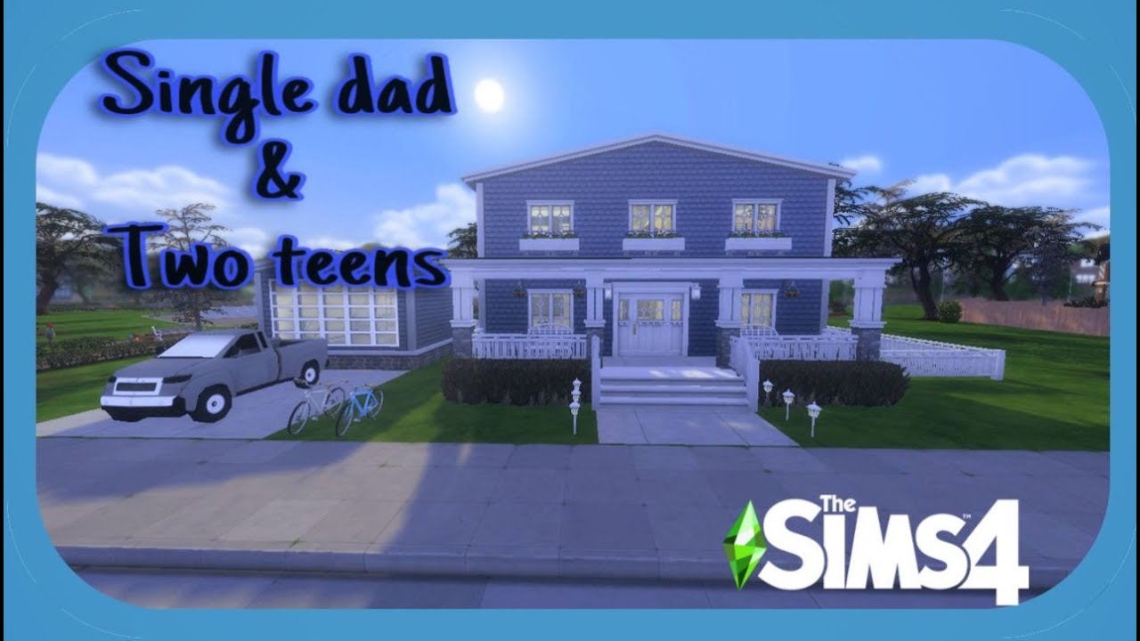 Single dad & Two Teens || The Sims 4: Speed Build - YouTube