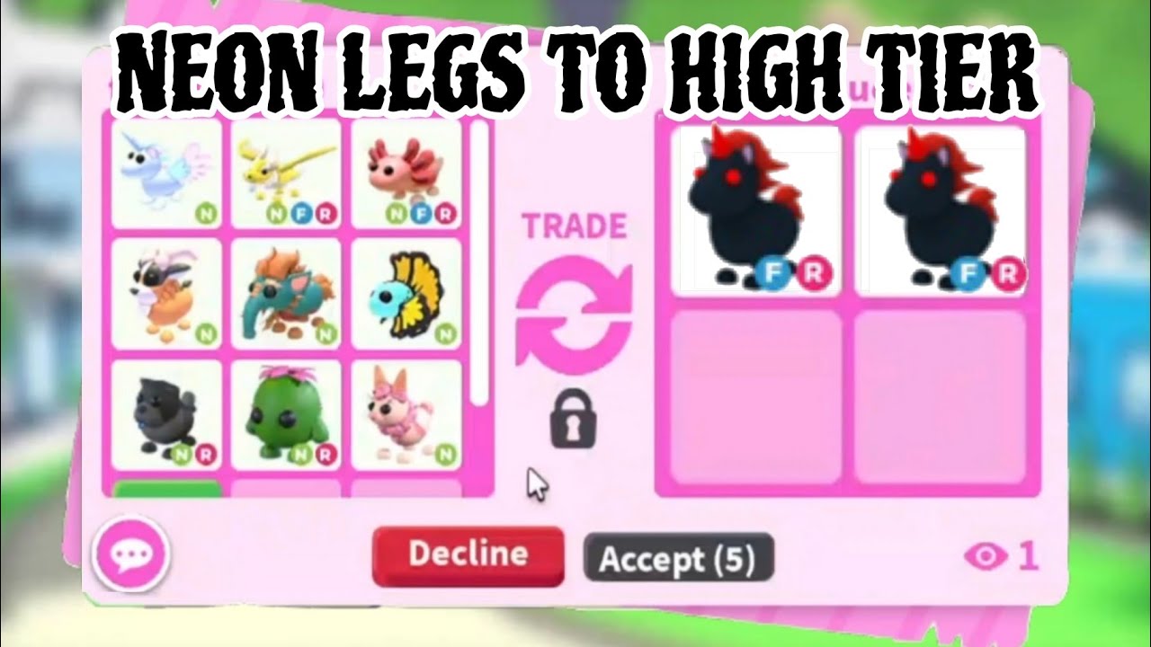 💥10 Minutes Of Adopt Me Trading NEON LEGS * UPGRADING MY INVENTORY* TO ...