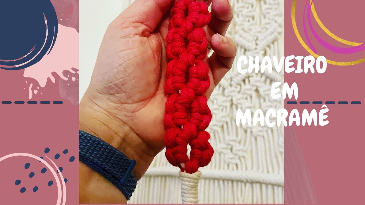 Tutorial de Chaveiro macramê passo a passo - YouTube