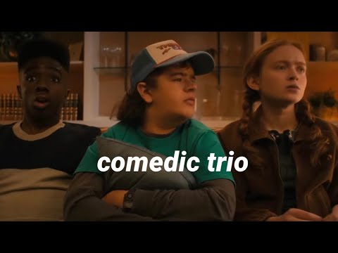 lucas , max and dustin being a comedic trio - YouTube