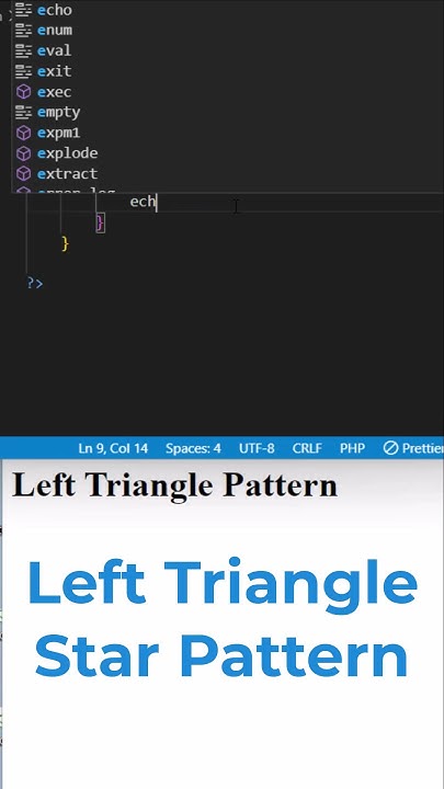 Left Triangle Star Pattern #shorts - YouTube