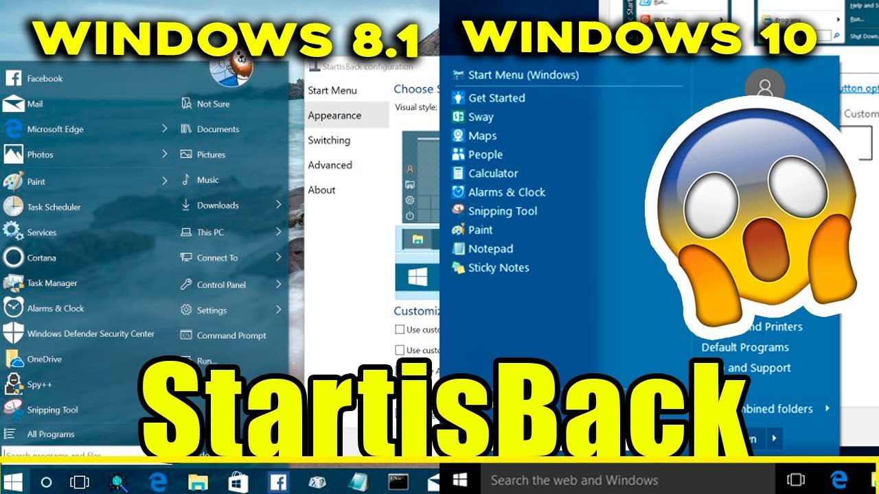 StartisBack para Win8.1+Win10 | Menu o barra de Inicio | 2019 - YouTube