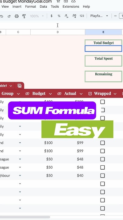 How to Sum Tables in Google Sheets in Seconds! Easiest way to calculate ...