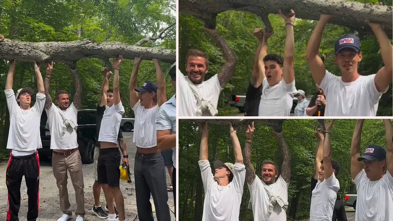 Bizarre moment David Beckham and son Cruz join actor Austin Butler in ...