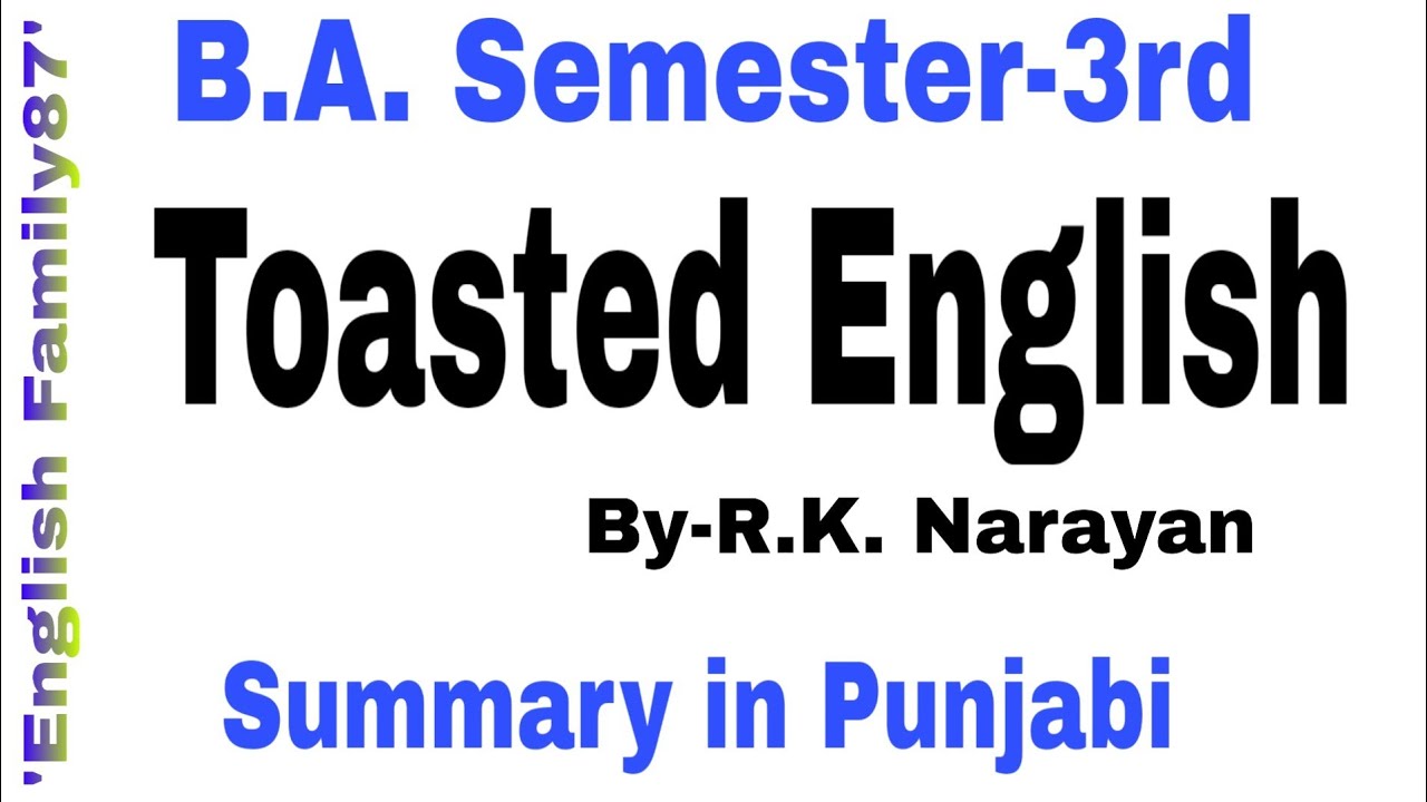 Toasted English in Punjabi by English Family87 | Tosted English by R.K ...