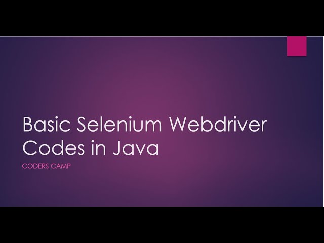 Revising Basic Selenium Commands revising-basic-selenium-commands