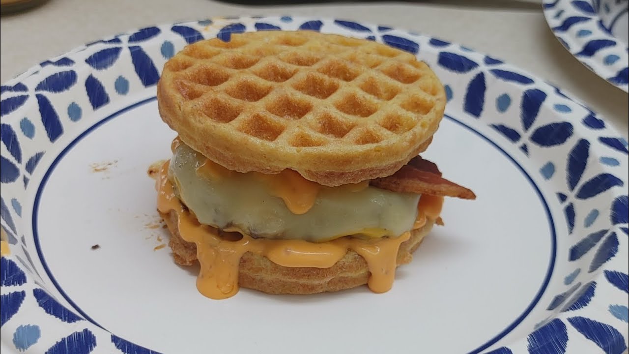 EP# 486. Carnivore Waffle Burgers w/Cheese & Bacon Wifey Added Sugar ...