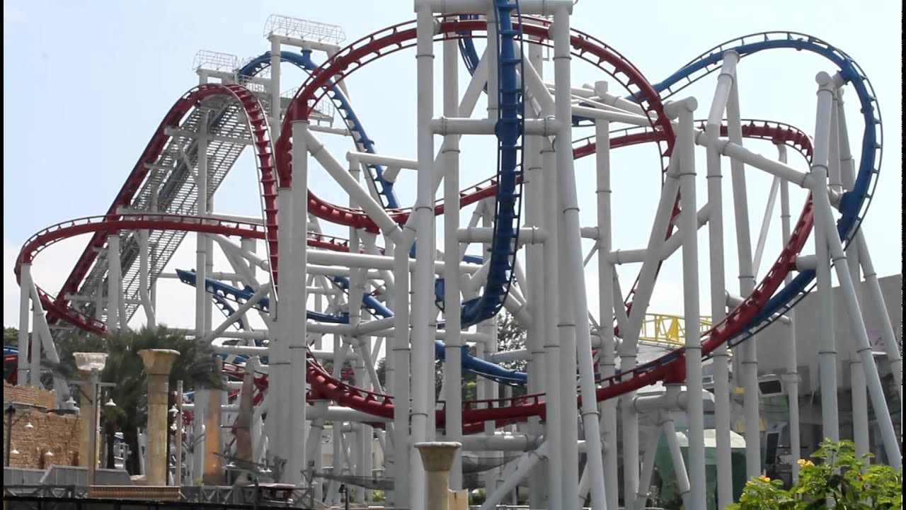 Human(Red) and Cylon(blue) roller coaster @Universal studios - YouTube