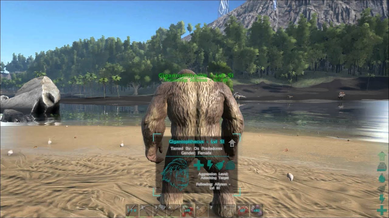 ARK Survival Evolved #9 - Domando Gorila (Gigantopithecus) - YouTube