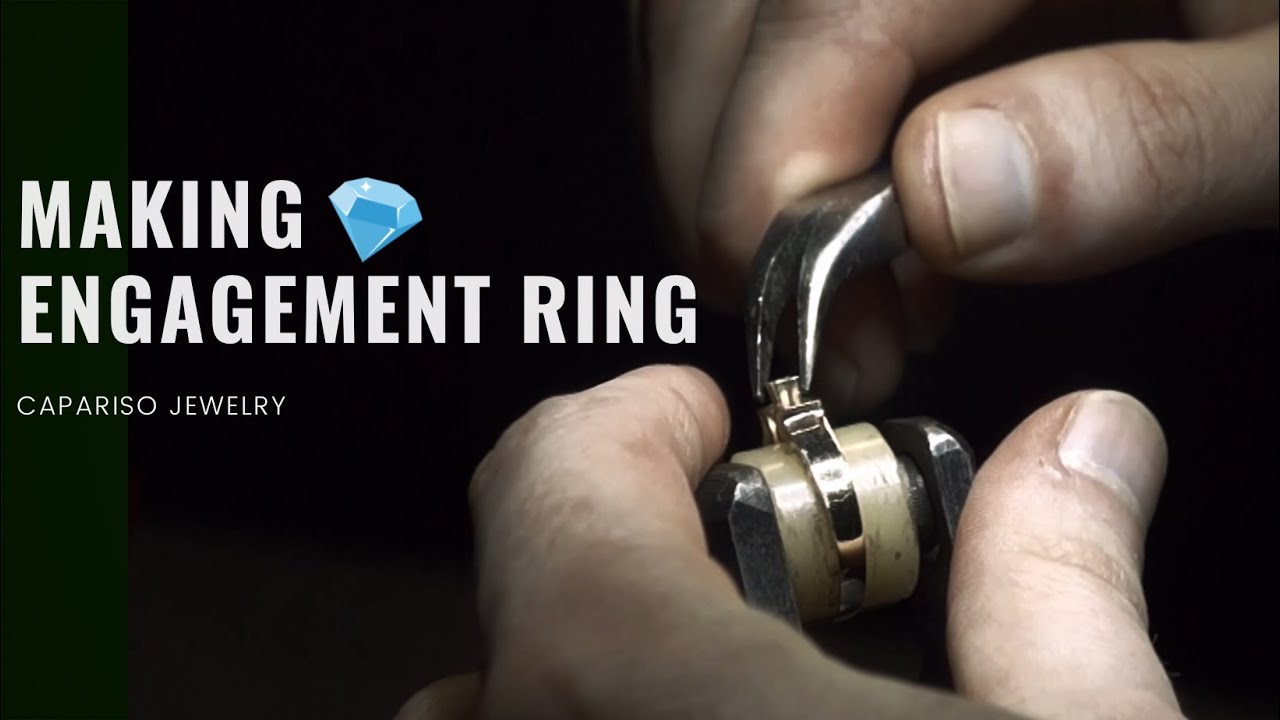 Golden ring STONE SETTING | Engagement ring DIAMOND setting 💍 - YouTube