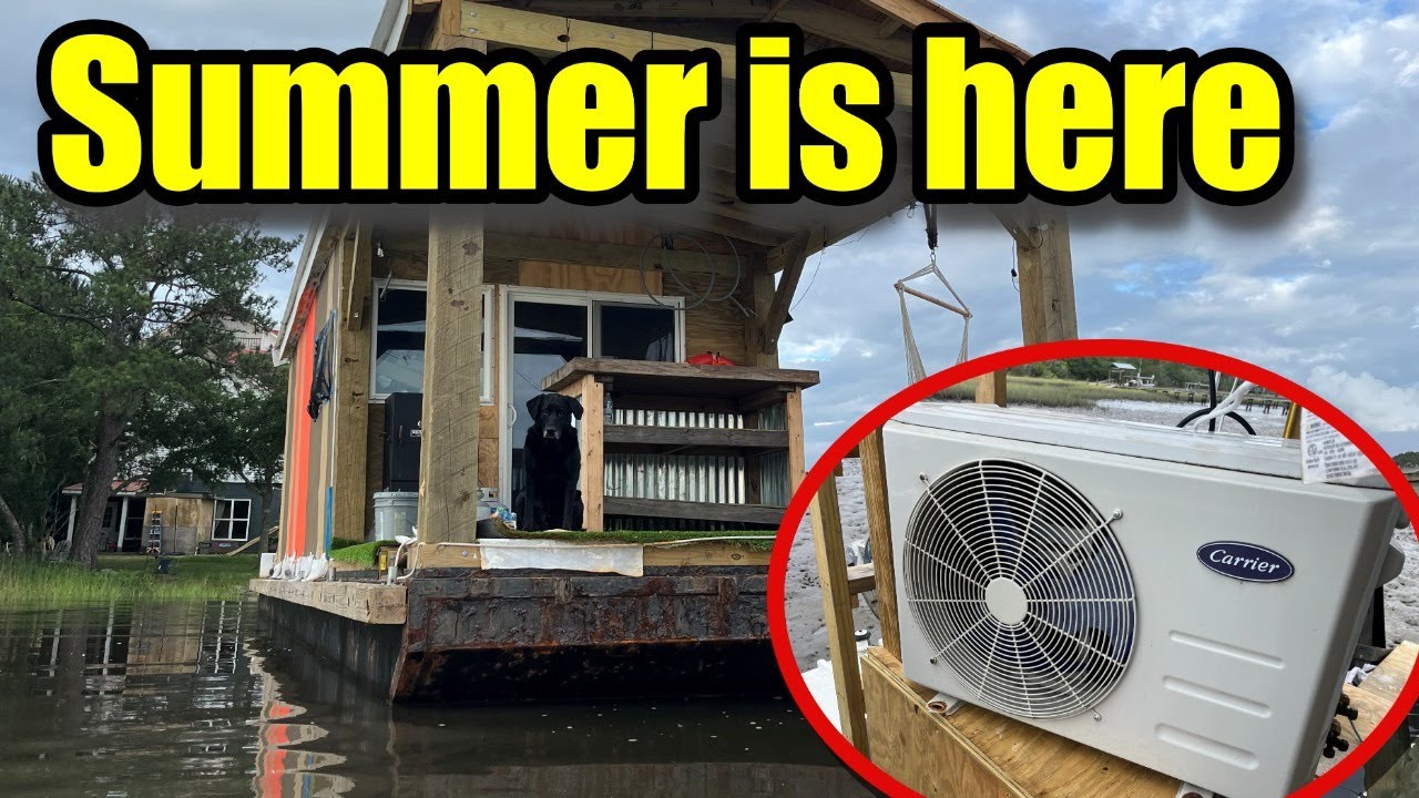 Installing a Mini Split on my Shanty Boat - YouTube