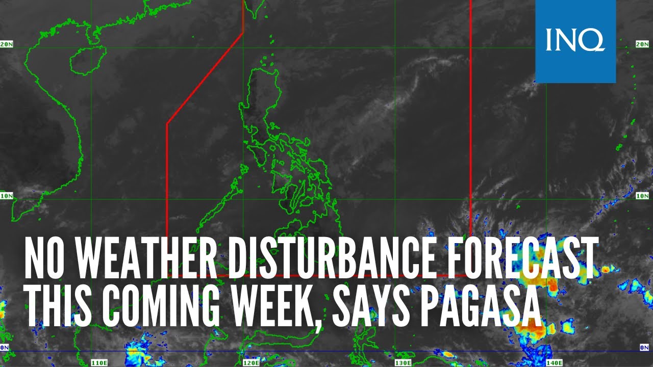 No weather disturbance forecast this coming week, says Pagasa - YouTube