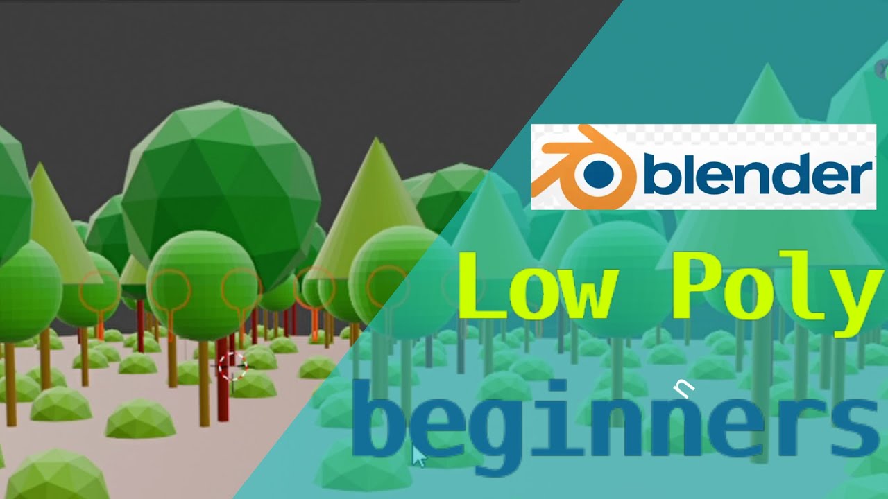 how to create a simple low poly forest in blender - YouTube