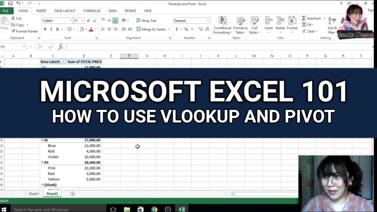HOW TO USE VLOOKUP AND PIVOT THE EASIEST WAY | MICROSOFT EXCEL 101 (Philippines) - YouTube