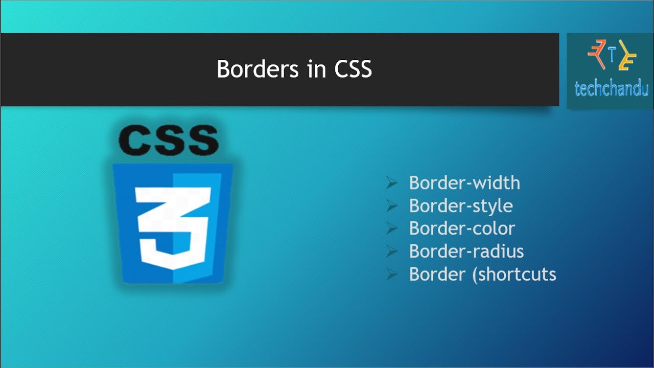 08 Borders In Css Telugu Youtube