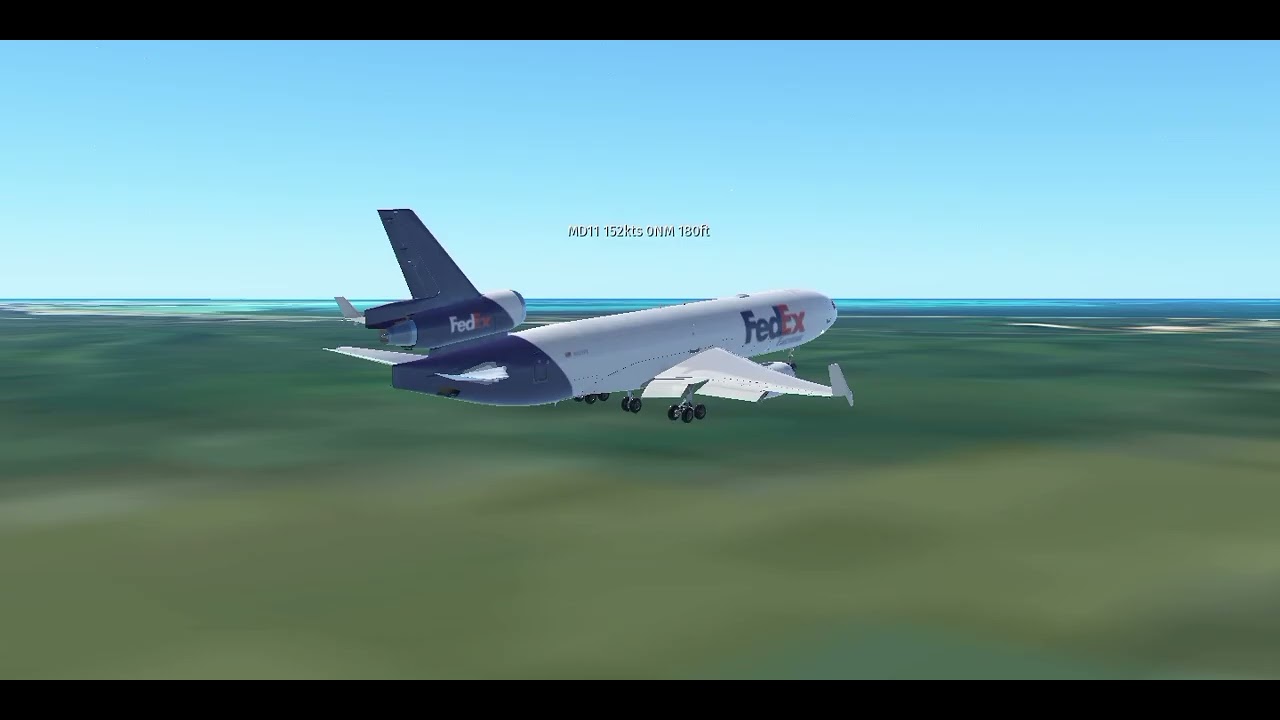 FedEx MD-11 emergency landing on 3000' airstrip in the Bahamas (MYAO ...