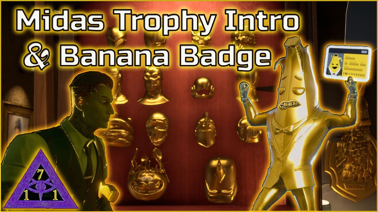 Agent Peely New Spy License Challenge Banana Badge Emote Gold Midas ...