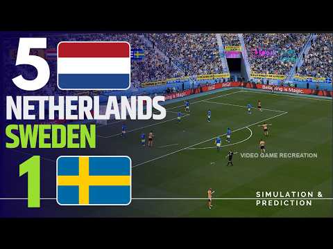⚽ Netherlands 5-1 Sweden Highlights | 2026 World Cup Video Game Simulation/Recreation