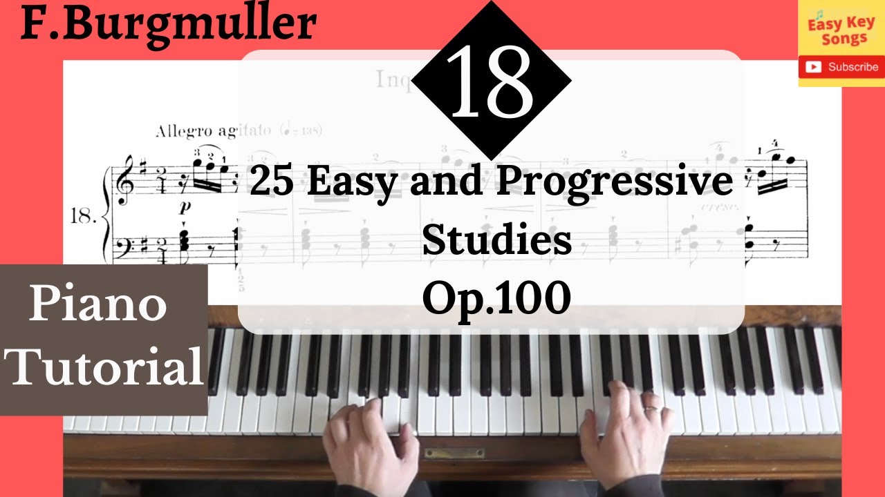 Burgmuller op.100 no.18 "Inquietude" from 25 Easy and Progressive ...