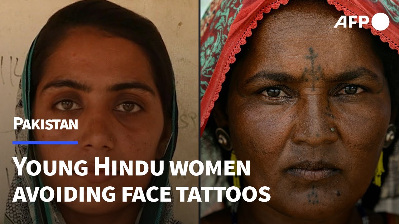 City girls snub traditional Hindu face tattoos in Pakistan | AFP - YouTube