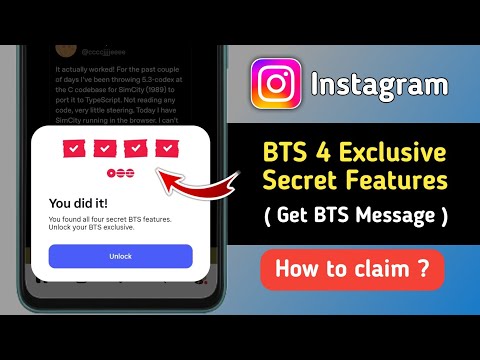 How to Claim Instagram 4 Secret BTS Features | Unlock BTS Exclusive Message on Instagram
