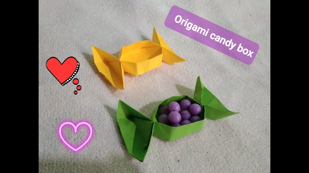 TUTORIAl ORIGAMI CANDY BOX - YouTube