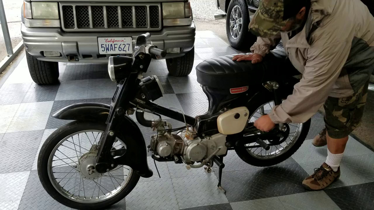 1967 C90 Honda Cub Start up - YouTube